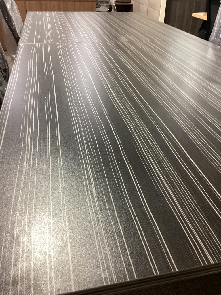 Gray Tiger Striped 10’ Conference Table - Michalsen Office Furniture